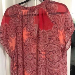 a.n.a | Tops | Pink And Orange Ana Shirt | Poshmark